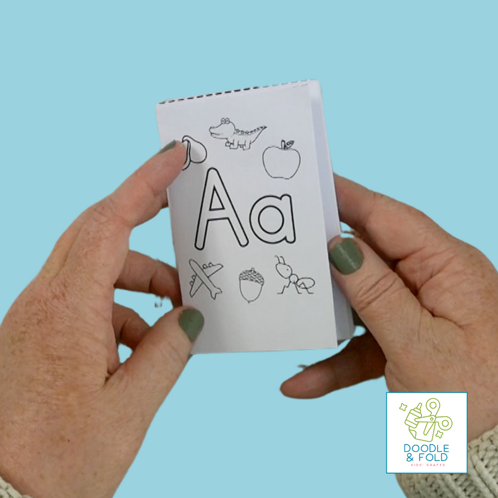 Letters of the Alphabet Mini Coloring Books Collection – Doodle & Fold