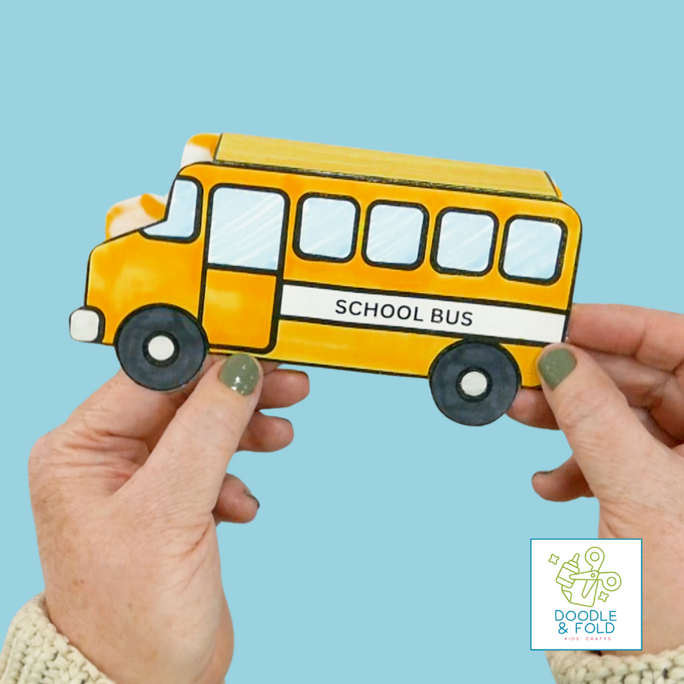 Standing School Bus Craft – Doodle & Fold